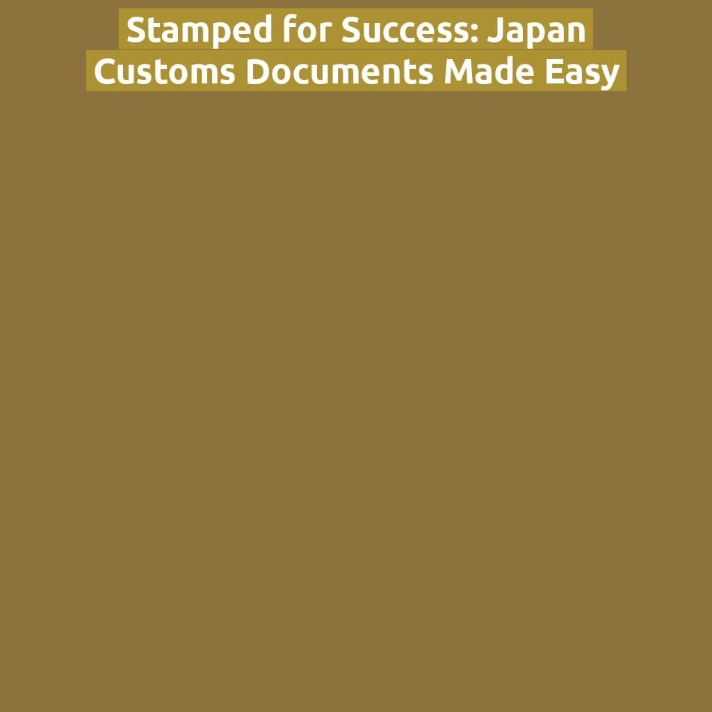 Stamped for Success: Japan Customs Documents Made Easy